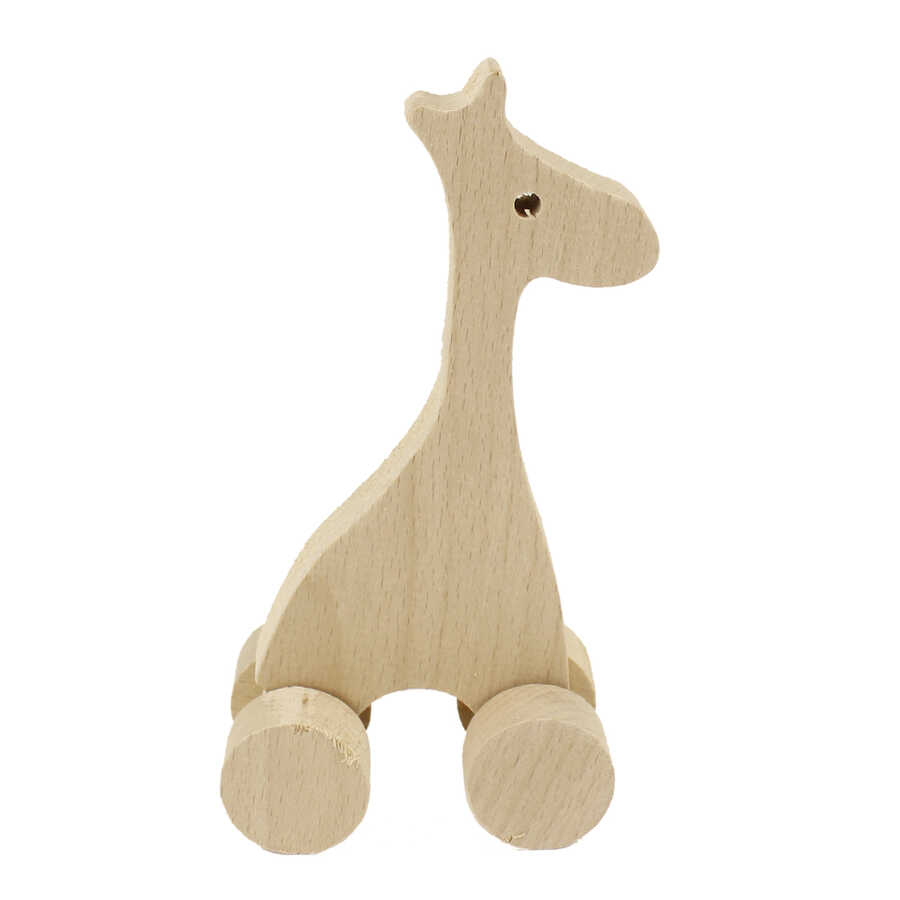 TO16 Ağaç Tekerlekli Zürafa | TEKERLEKLİ OYUNCAKLAR | TARZREYON