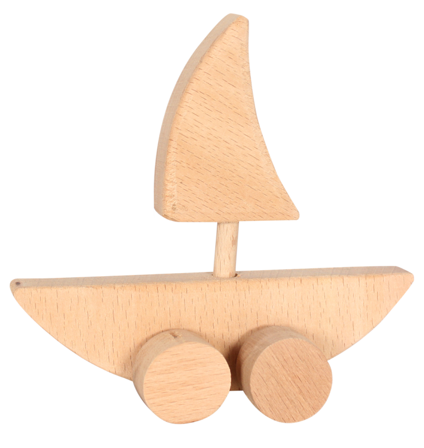 TO15 Ağaç Tekerlekli Yelkenli | TEKERLEKLİ OYUNCAKLAR | TARZREYON