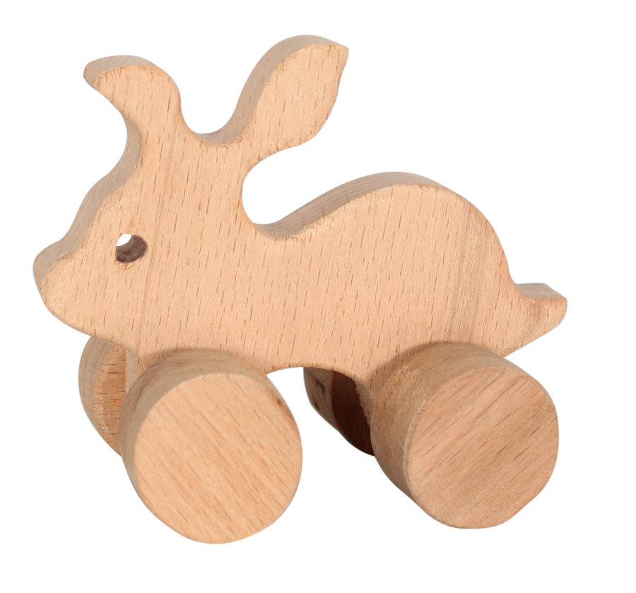 TO19 Ağaç Tekerlekli Tavşan | TEKERLEKLİ OYUNCAKLAR | TARZREYON