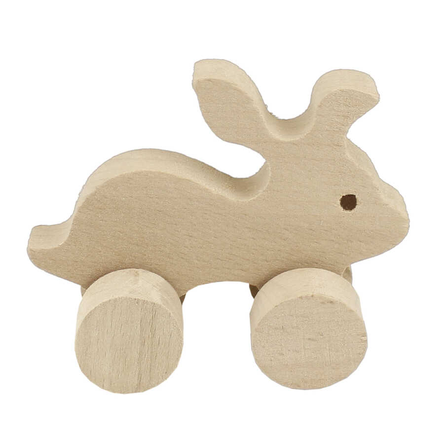 TO19 Ağaç Tekerlekli Tavşan | TEKERLEKLİ OYUNCAKLAR | TARZREYON