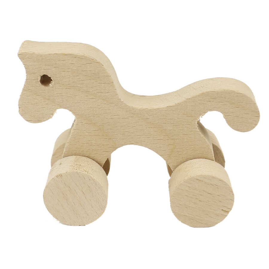 TO20 Ağaç Tekerlekli At | TEKERLEKLİ OYUNCAKLAR | TARZREYON